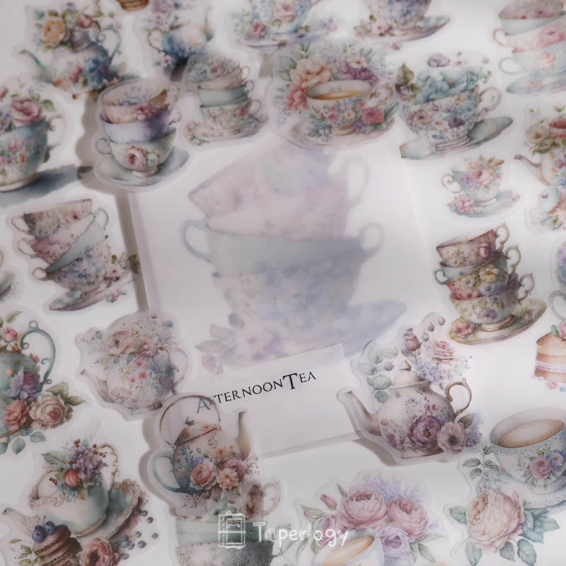 Wulo Afternoon Tea Vellum Stickers - Taperlogy