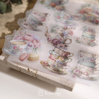 Wulo Afternoon Tea Vellum Stickers - Taperlogy