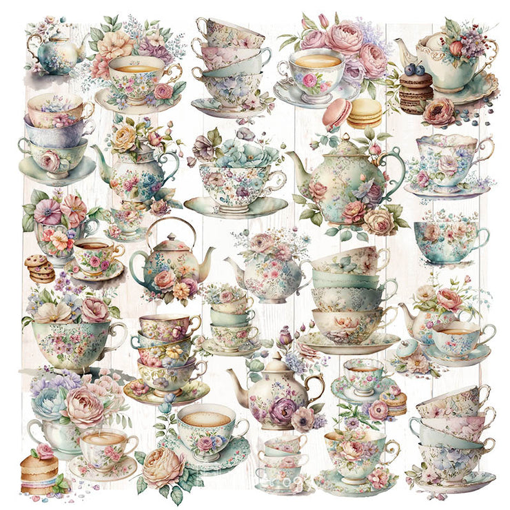 Wulo Afternoon Tea Vellum Stickers - Taperlogy