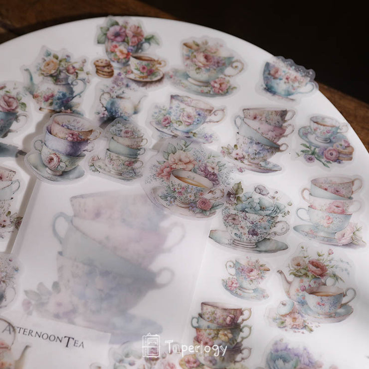 Wulo Afternoon Tea Vellum Stickers - Taperlogy