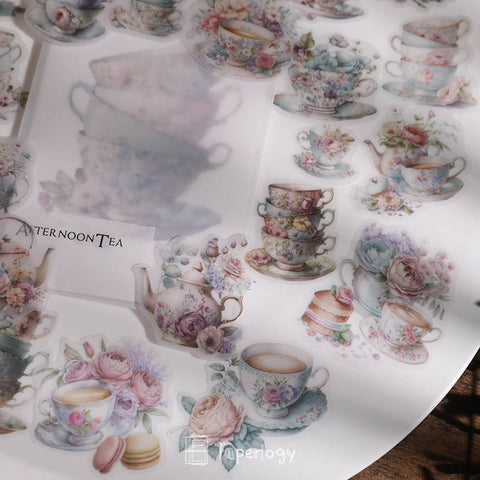 Wulo Afternoon Tea Vellum Stickers - Taperlogy