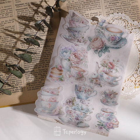 Wulo Afternoon Tea Vellum Stickers - Taperlogy