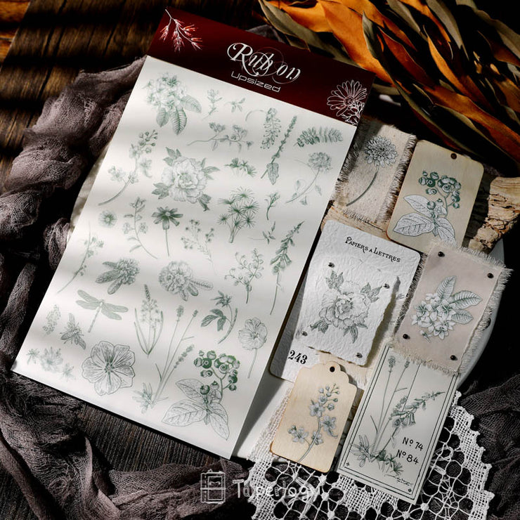 Joli Floral Upsized Rub-on Stickers | Transfer Sticker - Taperlogy