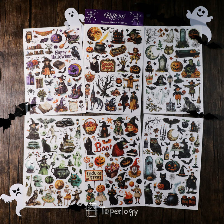 Poli Midnight Magic Rub-on Stickers - Taperlogy