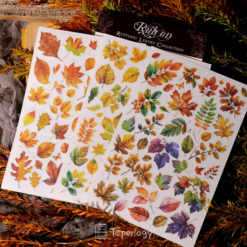 Taza Rustling Leaves Rub-on Stickers - Taperlogy