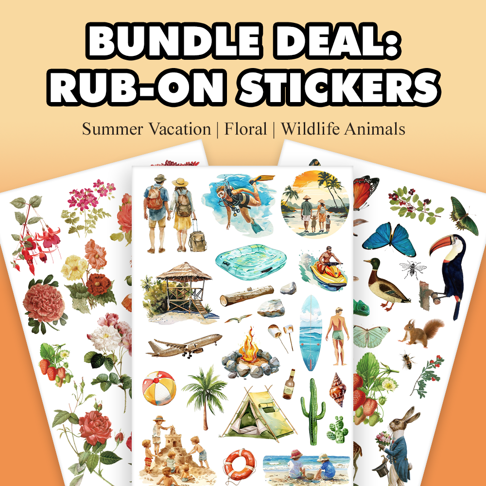 The Wild & Wonderful Rub-on Stickers Bundle Deal – Taperlogy
