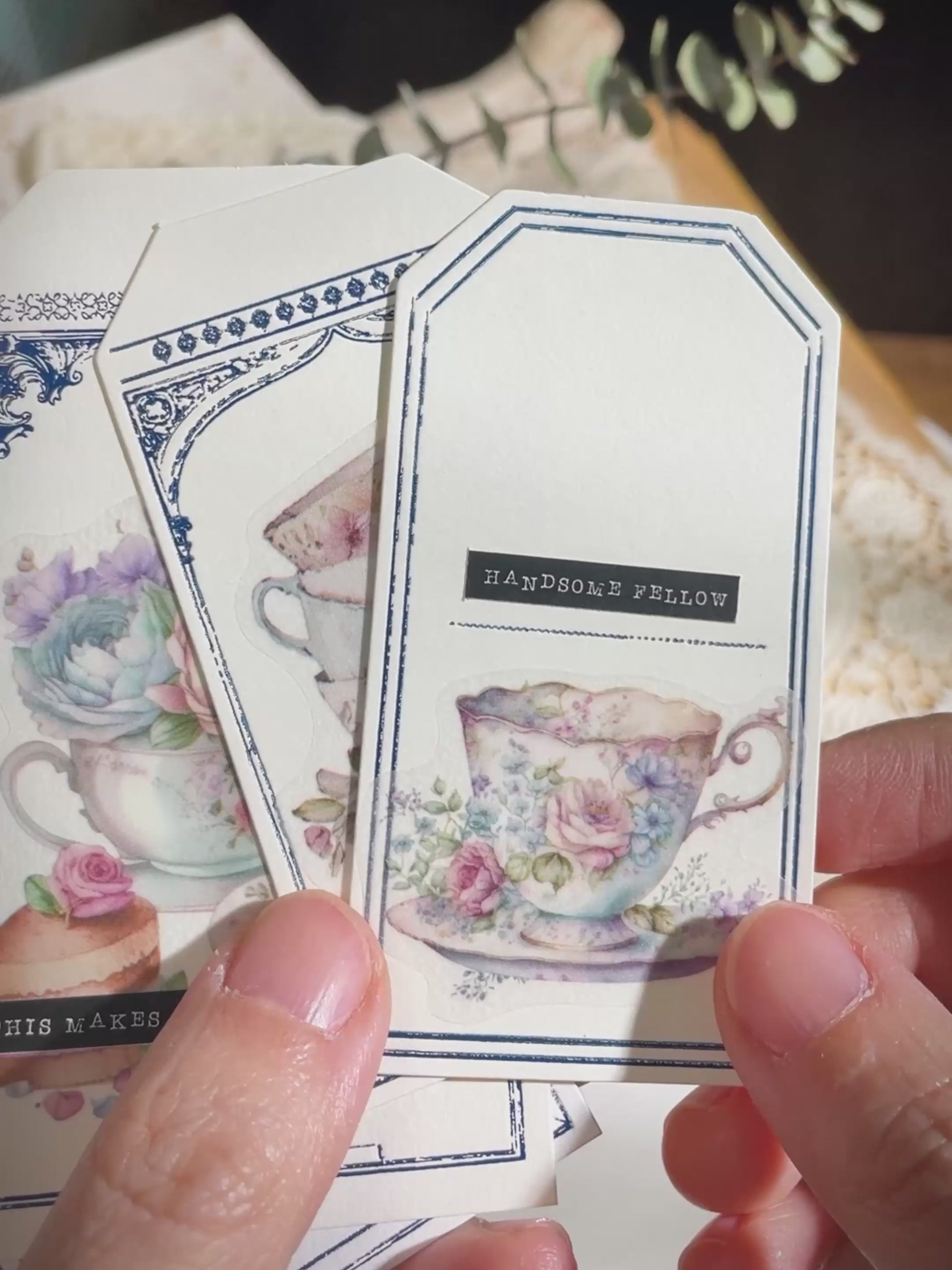 Wulo Afternoon Tea Vellum Stickers - Taperlogy