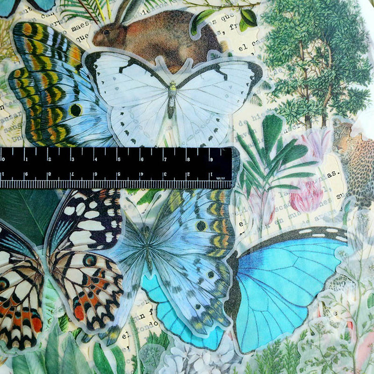 Datu Butterflies & Plants Vellum Stickers - Taperlogy
